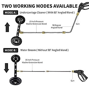 Hydro Jet High Pressure Power Washer Wand for Garden and Dual-Function Undercarriage Cleaner, Surface Cleaner for Pressure Washer