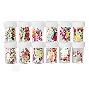 Crafts Crafts Crafts Crafts Crafts 12 Bottles Glitter Sequins DIY Shiny Colorful Spangles for Arts and Crafts Crafts Crafts Crafts