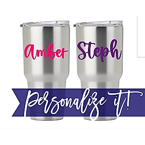 Personalized Name Decal for Yeti Cup, Tumbler, Water Bottle, Laptop, car Window or Other Hard and Smooth Surface Your Choice of Color & Style | Decals by ADavis