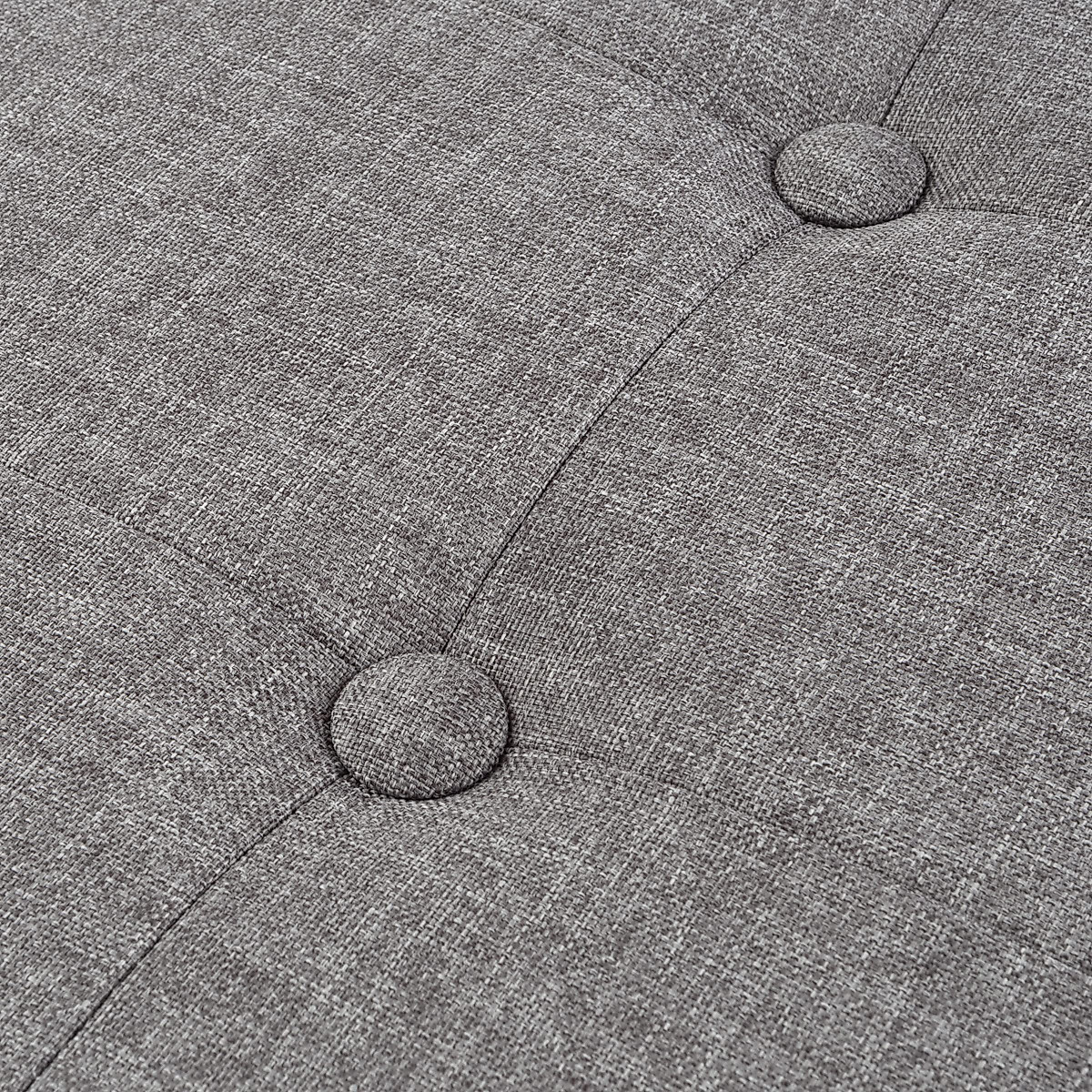 Folding Storage Ottoman - 30-Inch Tufted Footrest, Linen Chest, or Bench with Removable Bin for Living Room, Bedroom, or Dorm by Lavish Home (Gray)