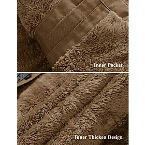 EKLENTSON Mens Winter Jackets Motorcycle Jacket Flying Jacket Winter Coat Men Windbreaker Thick Fleece Lined Jacket Men