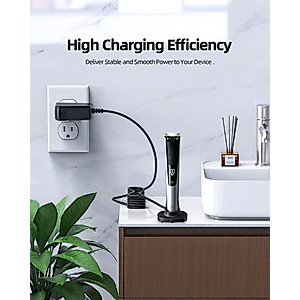 15V HQ8505 Power Cord Fit for Philips Norelco 3000 5000 7000 9000 Series Charger Shaver Electric Razor Beard Trimmer (Fit for Multigroom MG5750 MG7750 MG7770 MG7790)
