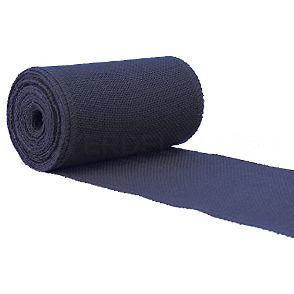 CleverDelights 6" Navy Burlap Roll - Finished Edges - 10 Yards - Jute Burlap Fabric