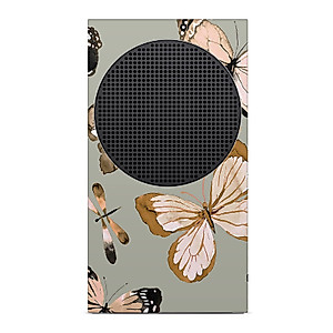 Head Case Designs Officially Licensed Ninola Butterflies Gold Green Assorted Vinyl Sticker Gaming Skin Decal Cover Compatible With Xbox Series S Console and Controller Bundle