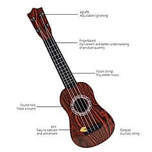 Ukulele, Ukulele for Kids, 16 Inches with 4 Strings Traditional Soprano Ukulele Instrument for Skill Improving Kids Play Early Educational Pre School Children Toddler #