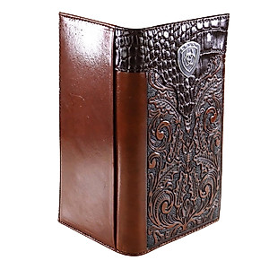 ARIAT Men's Oak Embossed Rodeo Wallet