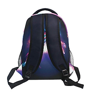 Wamika Galaxy Dab Unicorn Rainbow Stars Nebula Kids Backpack School Bookbag Bag