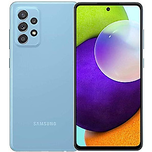 SAMSUNG Galaxy A52 (SM-A525F/DS) Dual SIM, 128GB/ 6GB RAM, 6.5” Factory Unlocked GSM, International Version - No Warranty - Awesome Blue