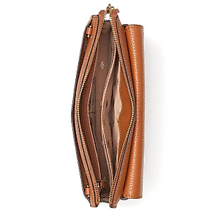 Kate Spade New York handbag for women Leila small flap crossbody bag, Warm Gingerbread