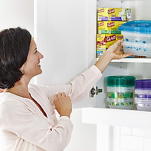 GladWare Matchware Food Storage Containers, 20 pc Value Pack Rainbow Kitchen Storage Containers | Glad Lock Tight Seal, BPA Free Lunch Containers, Glad Plastic Food Containers with Lids