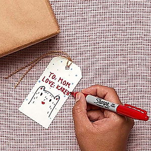 Sharpie 30002 Fine Point Permanent Marker, Marks On Paper and Plastic, Resist Fading and Water, AP Certified, Red Color, Pack Of 2 Boxes Of 12 Markers