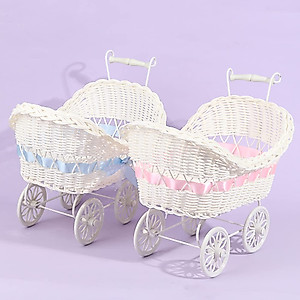 Large Tricycle Artificial Flower Vase Plant Stand-Rattan Basket Handmade Tricycle Planter Garden Decor,Bike Bicycle Pot for Weddings Home Decor Props Gift Table Centerpieces Arrangement Ornament