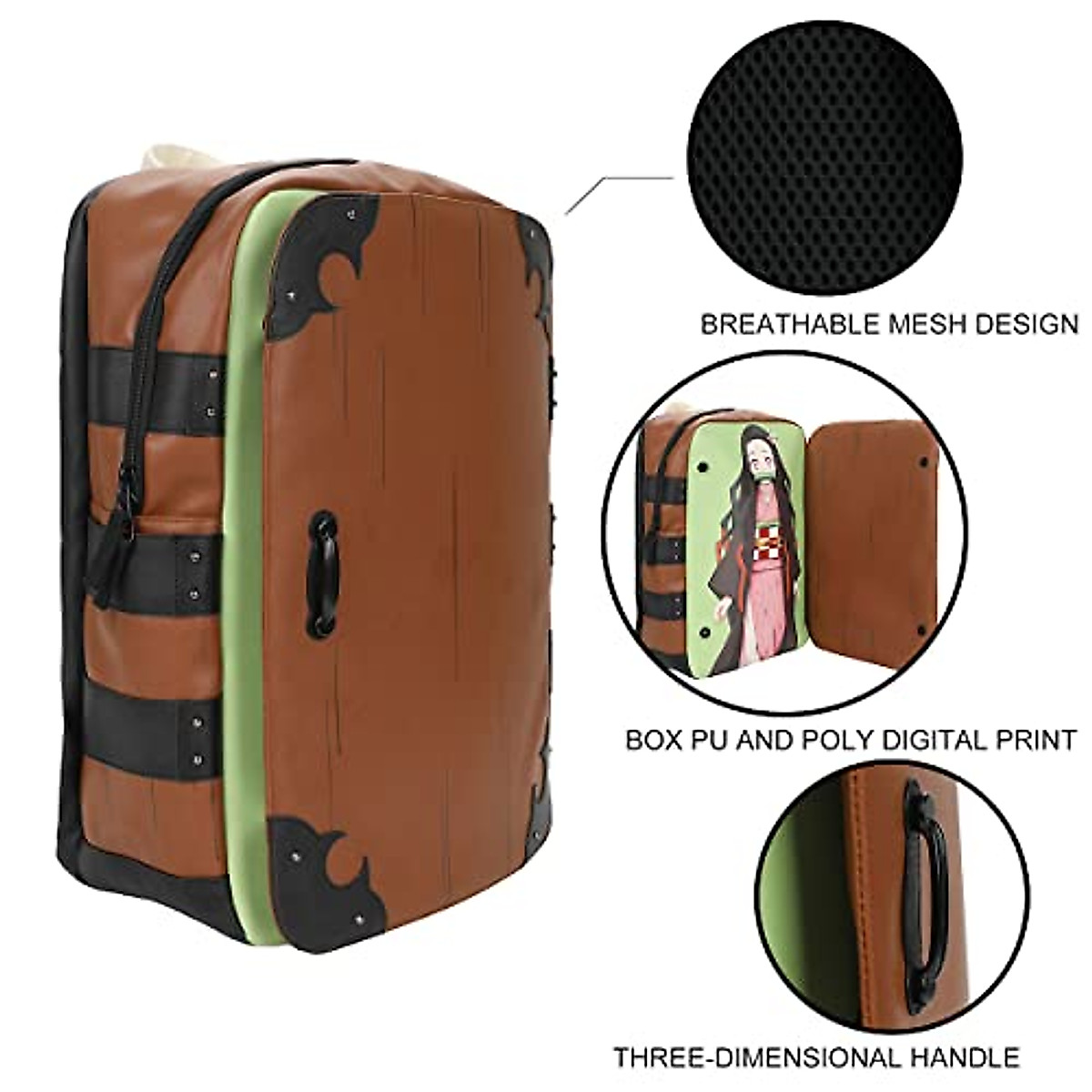 Demon Slayer Nezuko Box 19" Backpack with Exterior Laptop Pocket
