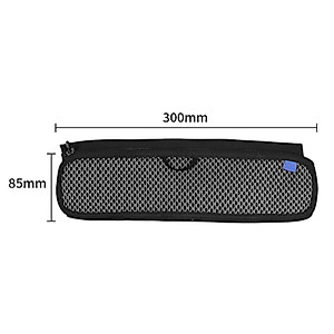Ferbao Headband Cover Head Beam Protective Sleeve Compatible with Sony WH-1000XM5 Headphones,Headband Protector with Zipper Cushion and Hanger (Black+White)