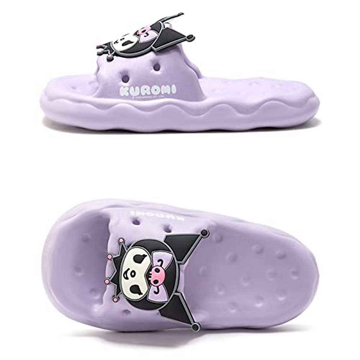 Ohjijinn Kawaii Slides Anime Summer Open Toe Pillow Slides Sandals, Funny Beach Slippers with Cushioned Thick Sole, Cloud Slides for Women