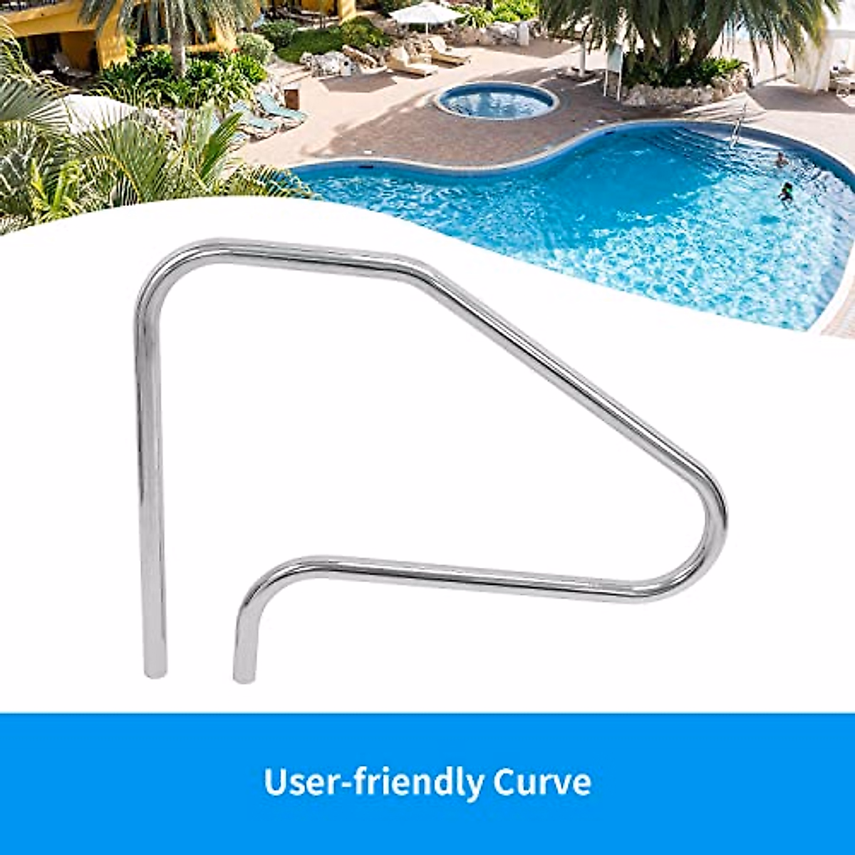 HECASA Pool Handrail Grab Rail Railing 37" Tall Swimming Pool Hand Rail ...