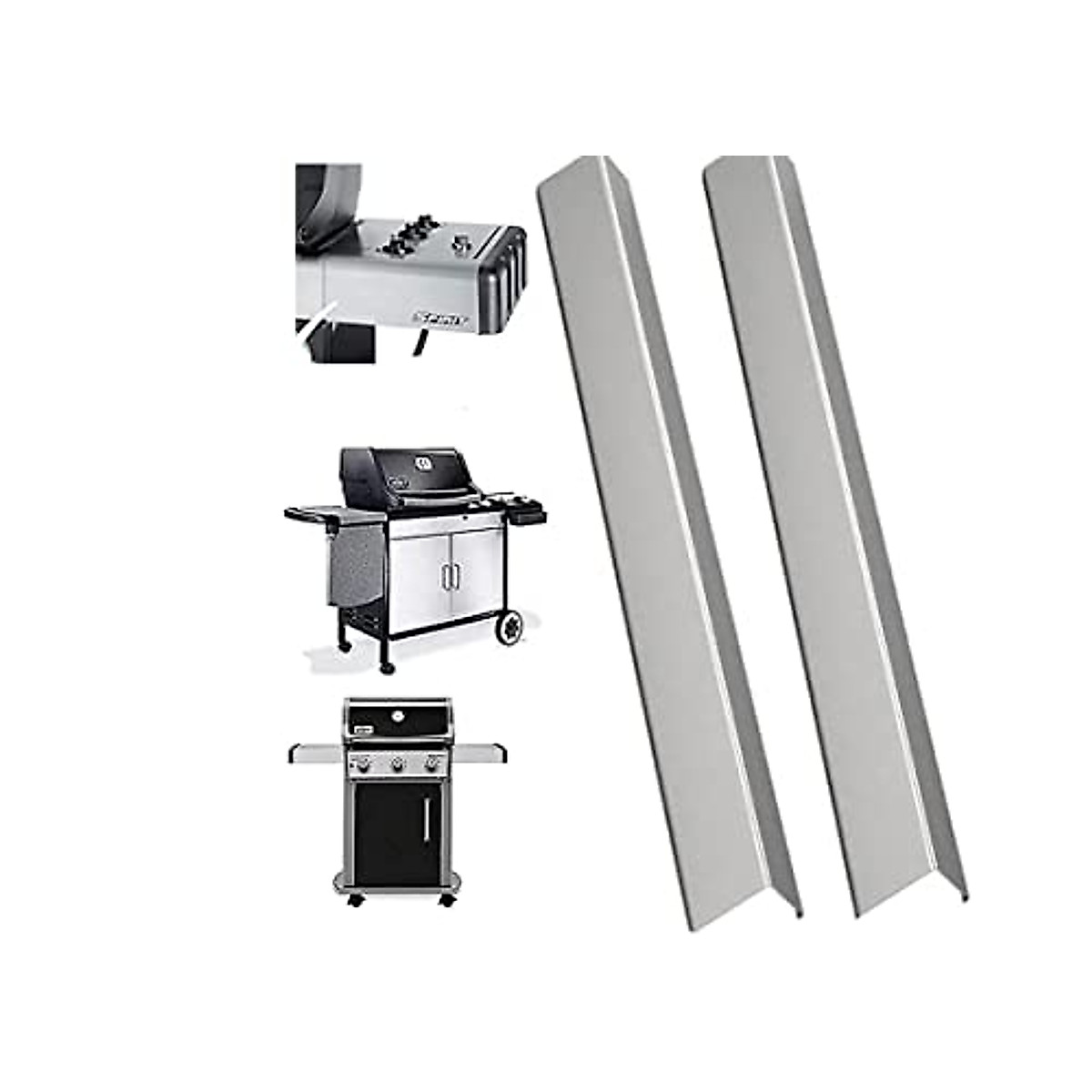 22.5 inch Flavorizer Bars Replacement Compatible for Weber 7536, Spirit 300 E310 E320 S310 S320, Spirit 700, Weber 900, Genesis Silver B C, Genesis Gold B C, Replace for Weber 7537, 65903 (7536-2Pack)