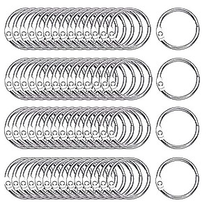 Antner Binder Rings 1.2 Inch/30mm Nickel Plated Metal Book Rings for Index Cards Flash Cards Notebook Paper Rings, Sliver Loose Leaf Binder Rings Keychain Rings Clips for School Office Home, 120 Pack