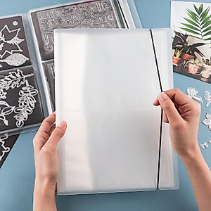 Briartw 5 Pack Large Storage Book,Sticker Photo Storage Album,Stamp Cutting Dies Storage Book Organizer Folder with 80 Pockets/20 Pages,double-sided Design,4 Pockets Each Page