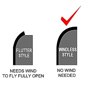 Dispensary Windless Swooper Flag Pole w/Ground Spike Kits gq-h, 2 Pack