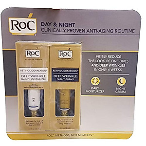Roc Retinol Correxion Deep Wrinkle Night Cream, and Daily Moisturizer Spf 30 1.0 Fluid Ounces Each Box (Combo Pack)