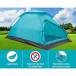 Alvantor Camping Tents Outdoor Travelite Backpacking Light-Weight Family Dome Tent 2 Person 2 Season Hiking Fishing Instant Portable Shelter Gift Easy Set-Up 86"*59"*46"