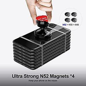 IKOPO [2 Pack] 【Metal】 Magnetic Phone Holder for Car Dashboard, Universal Cell Phone Mount for Car with Strong Magnet