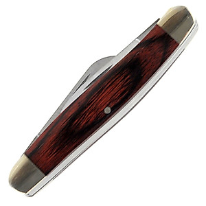 Bear & Son 247R Rosewood Three-Blade Large Stockman Slip Joint Knife, 3 7/8-Inch