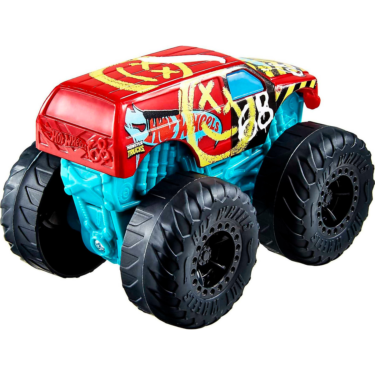 Hot Wheels Monster Trucks Roarin’ Wreckers, 1 1:43 Scale Truck with Lights & Sounds, Plays Truck’s Theme Song, Toy for Kids 3 Years Old & Older