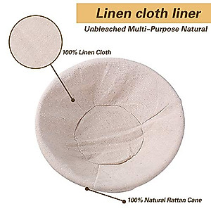 10Inch Round Proofing Baskets | Handmade Banneton Proofing Baskets | Durability Smooth Proofing Baskets | Round Zero Splintering Proofing Baskets | Sourdough Proofing Bowl for Homemade Dough Bread