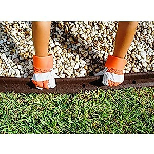 EcoBorder Black Recycled Rubber 4ft Lawn Edging (6pc Box)