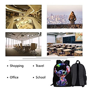 KINUNKN Backpack Anime Laptop Backpack Student Anime Fans Large Capacity Book Bag for Woman