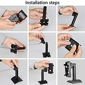 Tendodo Black UB-20 Series II Wall Mount Ceiling Bracket Stand Compatible with All Bose CineMate Lifestyle Wall/Ceiling Bracket, Wall Mounting Bracket for Bose Surround Speakers 809281-1100