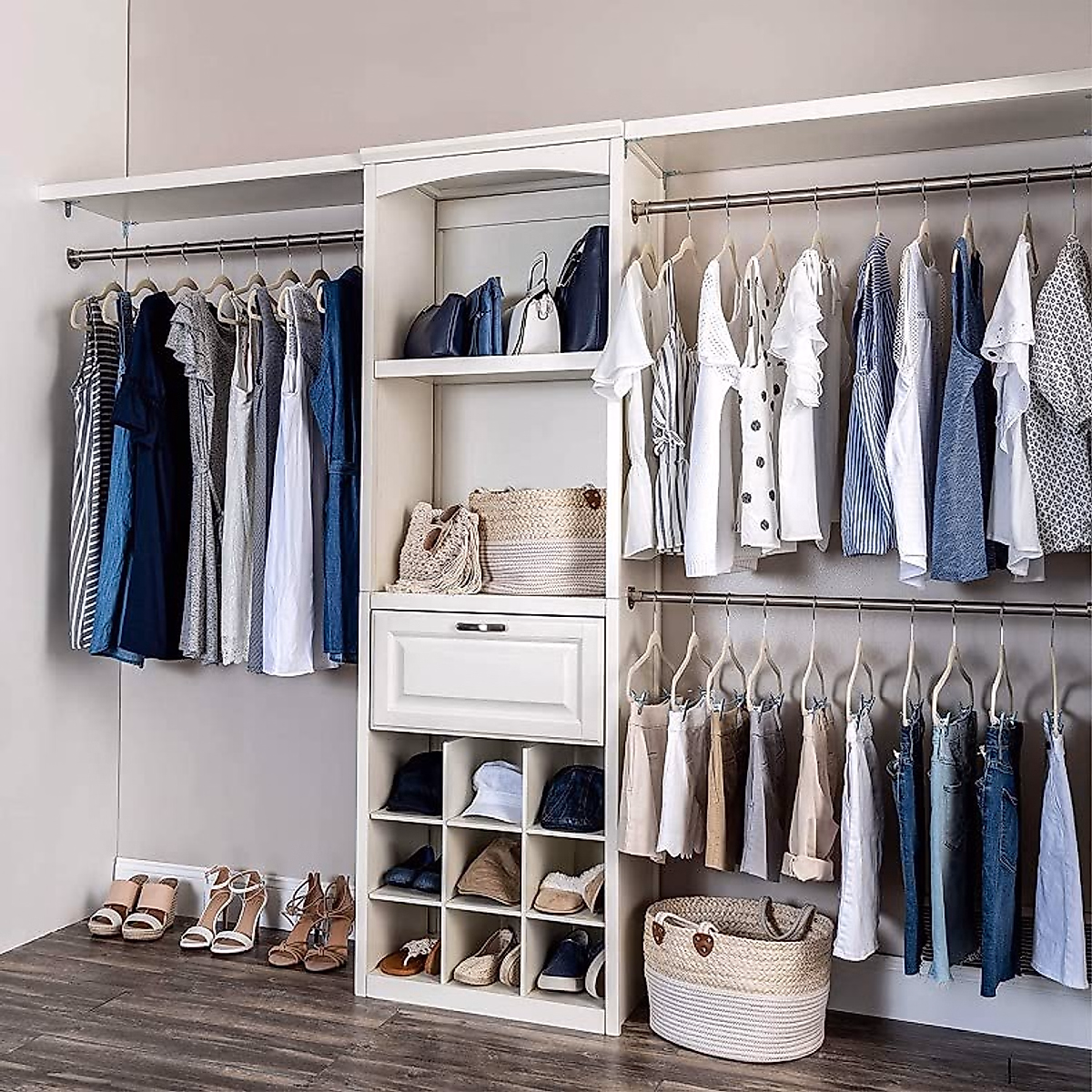 Premium Velvet Shirt Hangers 30 Pack, Non Slip Clothes Hangers, Ultra Slim Hangers Saving Space, 360° Swivel Hook, Felt Hangers for Tops, Dress Shirts, Blouses, Strappy Dresses, Delicates