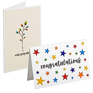 48-Pack Assorted All Occasion Greeting Cards with Envelopes, Box Set for Birthday, Thank You, Wedding, Graduation, Congrats, Blank Inside, 48 Assorted Designs (4x6 in)