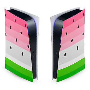 Head Case Designs Officially Licensed Haroulita Watermelon Art Mix Vinyl Faceplate Sticker Gaming Skin Decal Cover Compatible With Sony PlayStation 5 PS5 Digital Edition Console