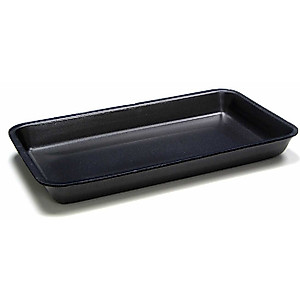 Pactiv Polystyrene Foam 148D Black Processor Tray, 14.125 x 8.25 x 1.25 inch - 100 per case.
