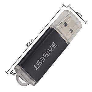 2 Pack 32GB USB 2.0 Flash Drive Pen Drive BAIBEST USB Stick Memory Stick(2 Colors:Black Blue)