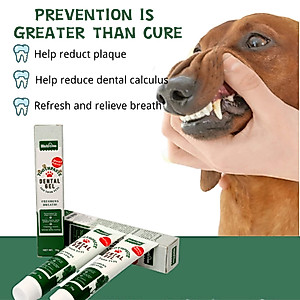CUECOMER Pets Clinical Care Dental Toothpaste for Dogs and Cats, Soothes Inflamed Gums ,Safe for Puppies 2 Pack Fresh Breath Vanilla & Beef