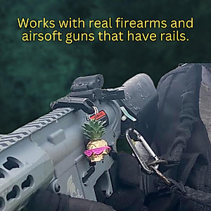 Airsoft Charm Mount Keychain Rifle Rail Accessory Decorative Fully Metal Gold