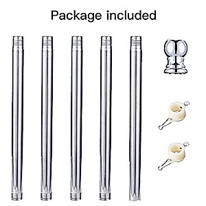 PHITRIC 6 FT Flag Pole for Kit (2 Packs), Tangle Free Spinning Stainless Steel Flagpole, Suitable for 3x5 Heavy Garden Flag 1" Dia Flag Pole for House, Wall-Mounted (Without Bracket,Silver)
