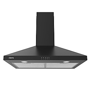 Black Range Hood 30 inch 450 CFM Wall Mount Range Hood with Anti-Fingerprint Design, Stove Hood Vent for Kitchen with 3 Speed Fan, Ducted and Ductless Convertible, CAB75206P