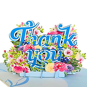 By 22CRAFT - Thankyou Pop Up Birthday Cards For Women, Mom, Wife, 6"x 8" Birthday Card From Daughter, Son, Kids