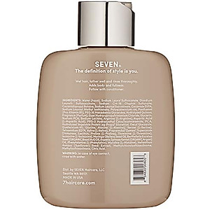SEVEN Haircare Satara Volume Shampoo for Women & Men, Sulfate + Cruelty Free & Paraben Free with Pro Vitamin B5, Argan Oil, Hydrolyzed Quinoa Protein for Flat + Limp Hair, Made in USA, 10.8oz