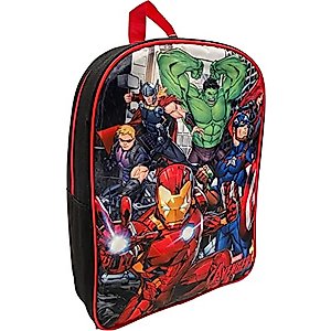 Ruz Avengers Boy's 15" Backpack (Black-Red)