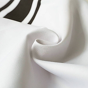 ONWAY Outdoor Pillow Covers 12X20 Waterproof Set of 2 Lumbar Throw Cushion Cover White and Black Striped Outdoor Pillows for Patio Furniture