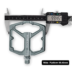 ROCKBROS Mountain Bike Pedals MTB Pedals Bicycle Flat Pedals Aluminum 9/16" Sealed Bearing Lightweight Platform for Road Mountain BMX MTB Bike