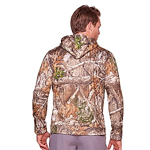 Colosseum Realtree Men's Essential Camo Lightweight Performance Pullover Hoodie (RT Edge, Medium)