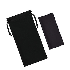 Yuyeran 4 PACK Sunglasses Bag Microfiber Dustproof Eyeglasses Storage Pouch Eyewear Carrying Case w/Glasses Cloth