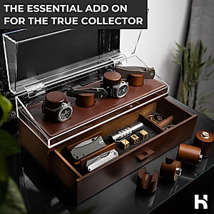 Holme & Hadfield Knife Deck and Combo Deck Vegan Leather Padding - Rustic Brown (Padding Only)